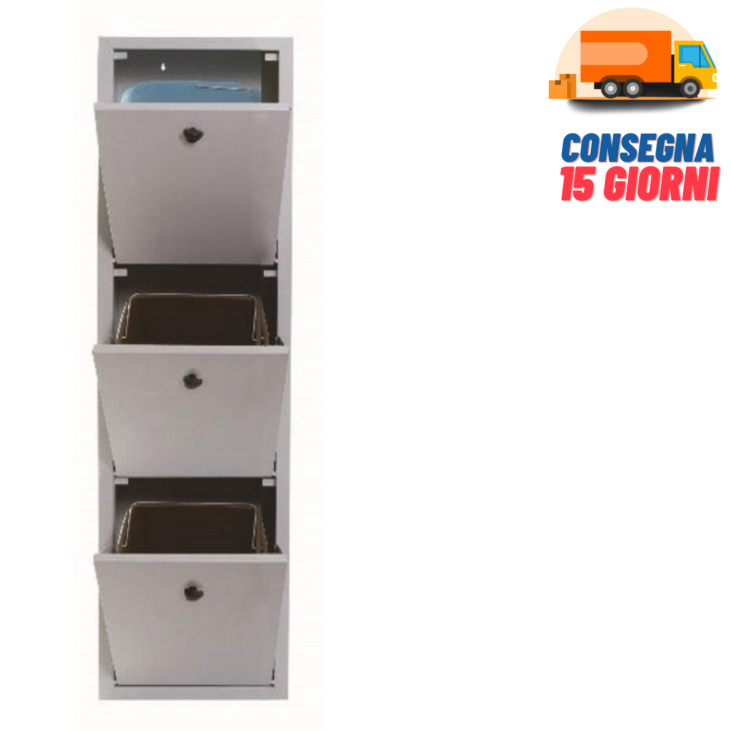 MOBILE RACCOLTA DIFFERENZIATA 3 SECCHI - Archimede Shopping